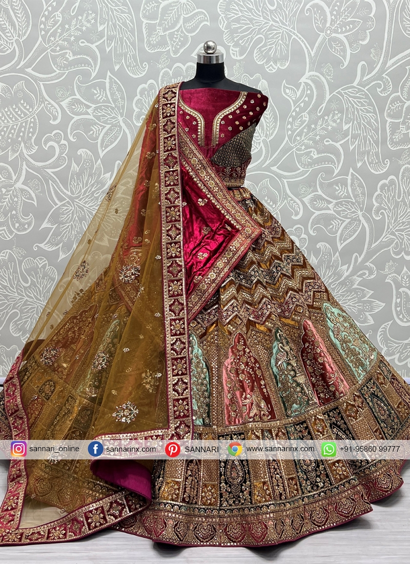 Classical Multi Colour Wedding Lehenga Choli